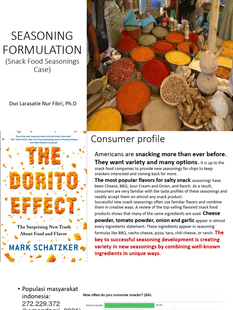 Seasoning Formulation: (Snack Food Seasonings Case) | PDF | Spice | Taste