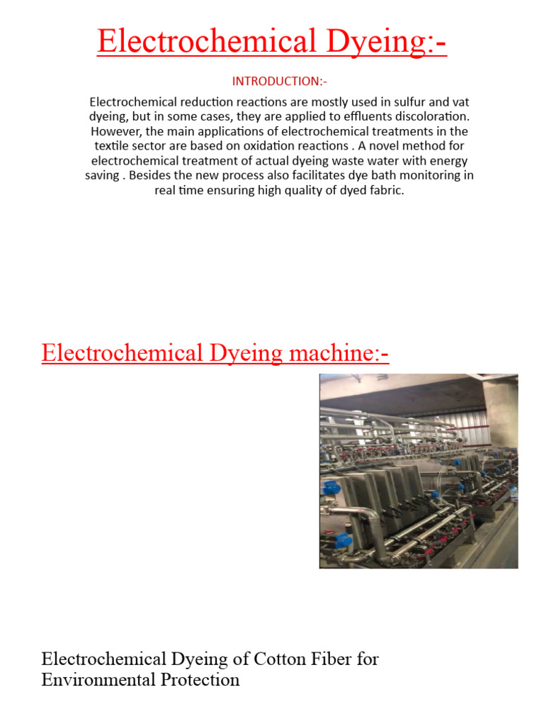 Electrochemical Dyeing - 001 | PDF | Electrochemistry | Redox