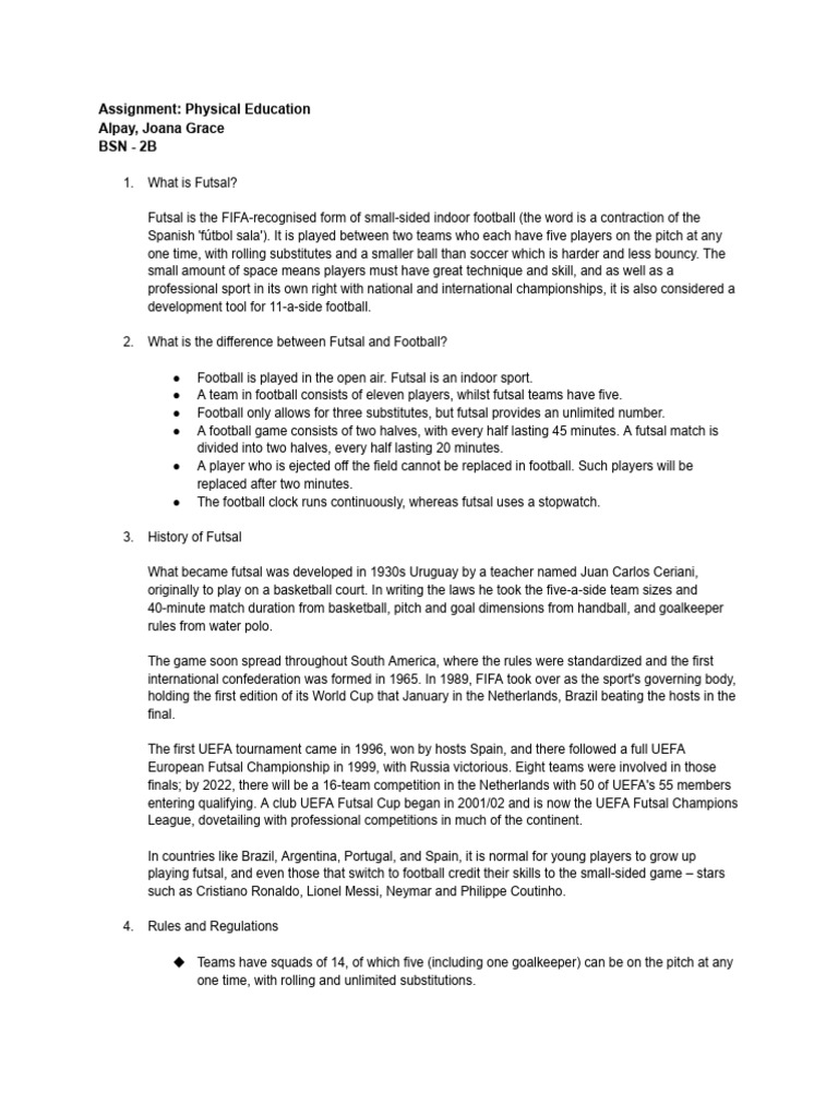 Assignment - Physical Education | Download Free PDF | Association ...