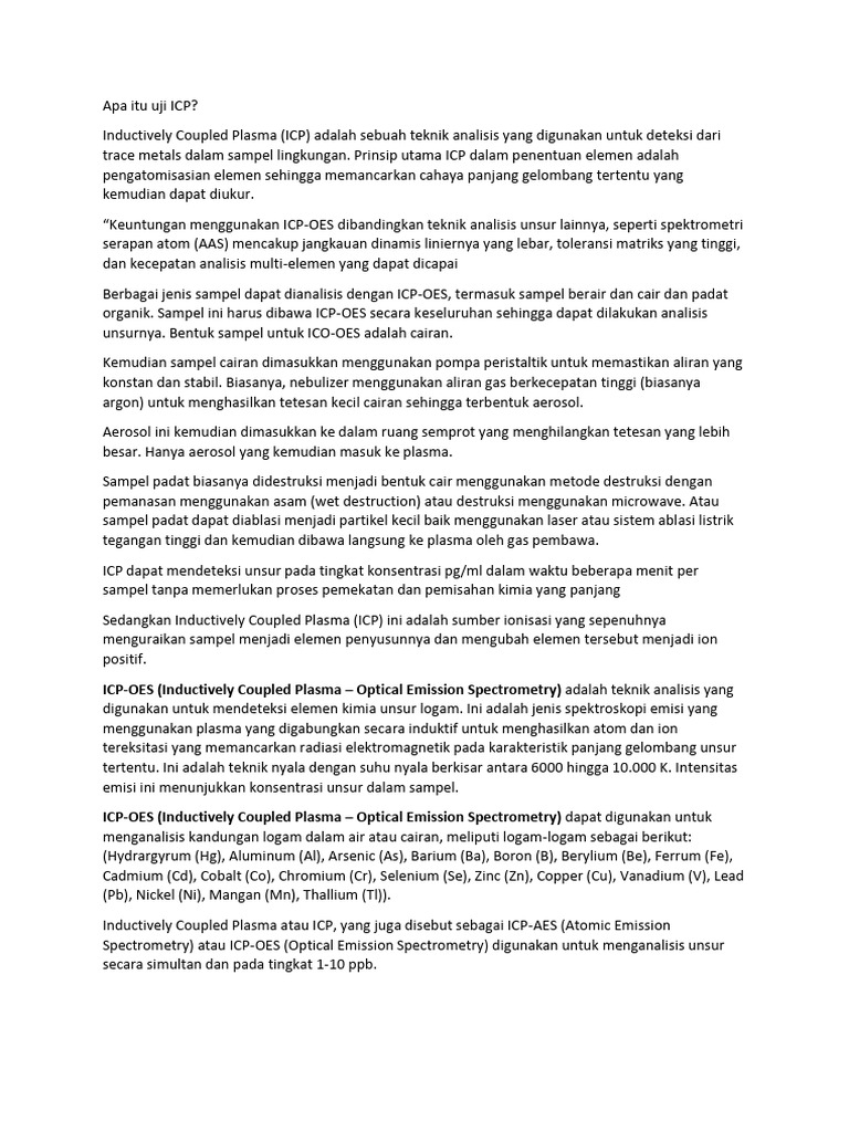 Apa itu uji ICP | PDF
