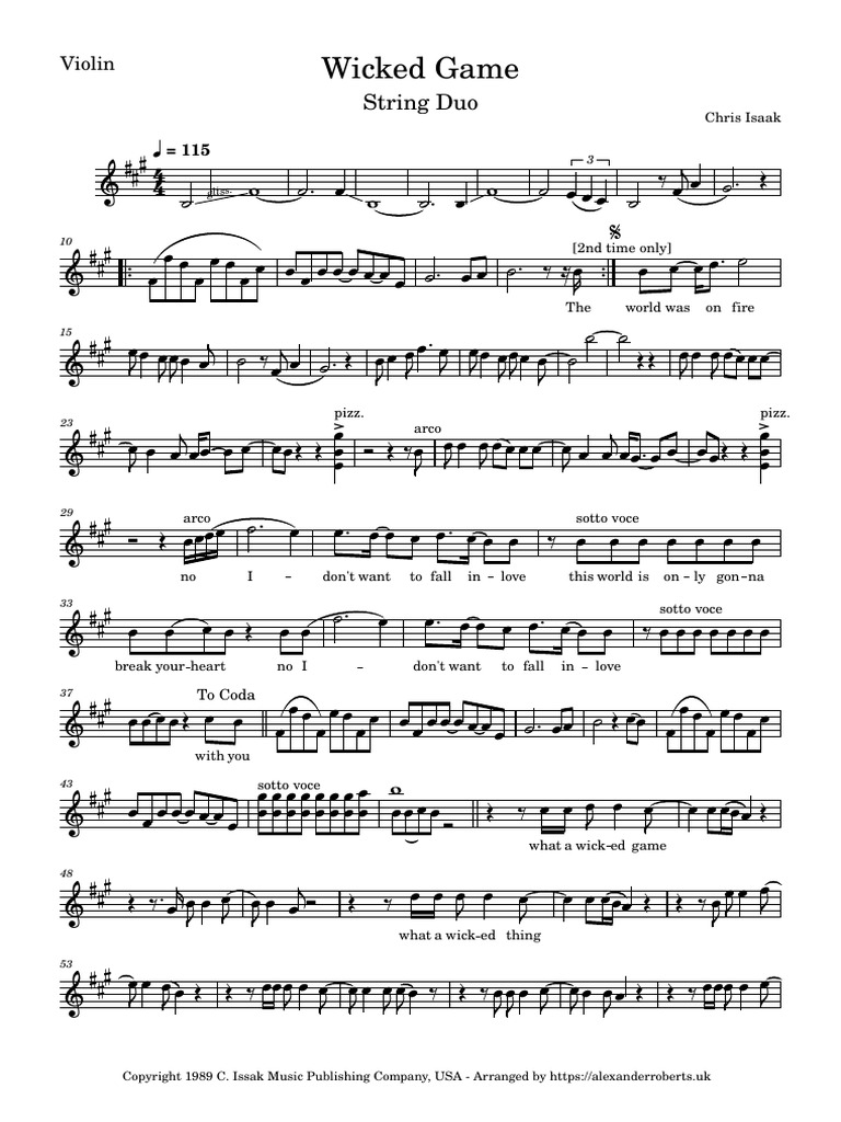 Wicked Game: String Duo | PDF