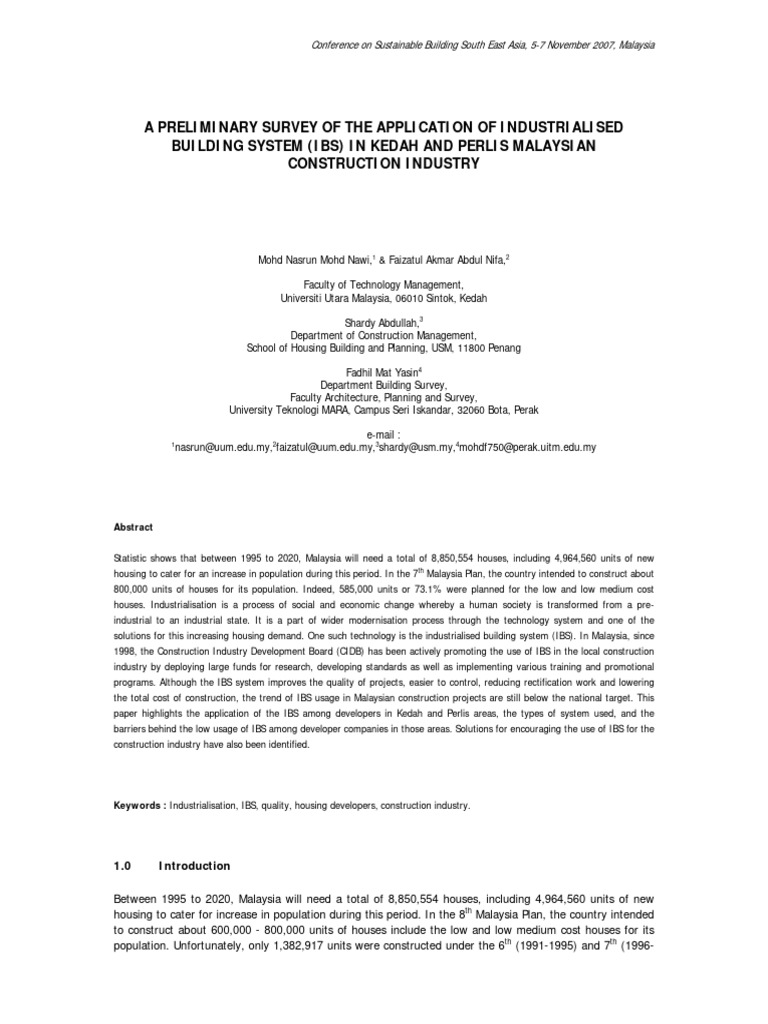 A Preliminary Survey of The Application | PDF | Precast Concrete | Building