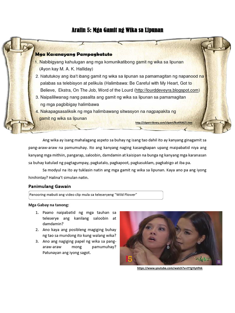 Module Sa Kompan Week 9 Gamit NG Wika Sa Lipunan 2 | PDF