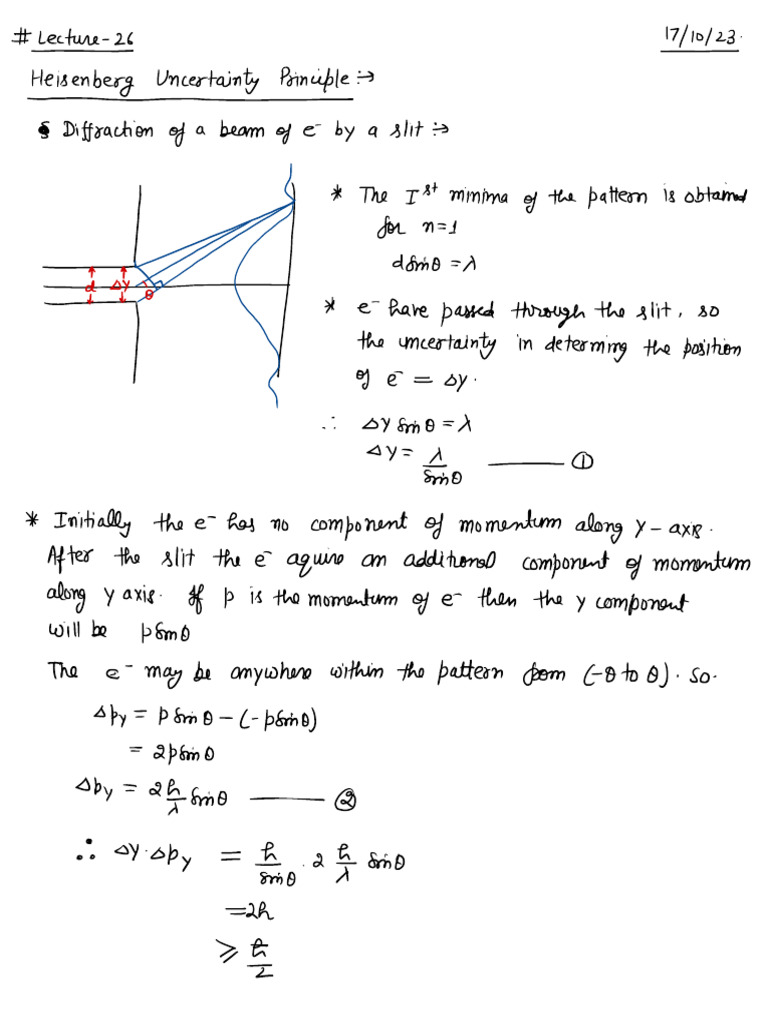 Lecture 26 | Download Free PDF | Uncertainty Principle | Chemistry