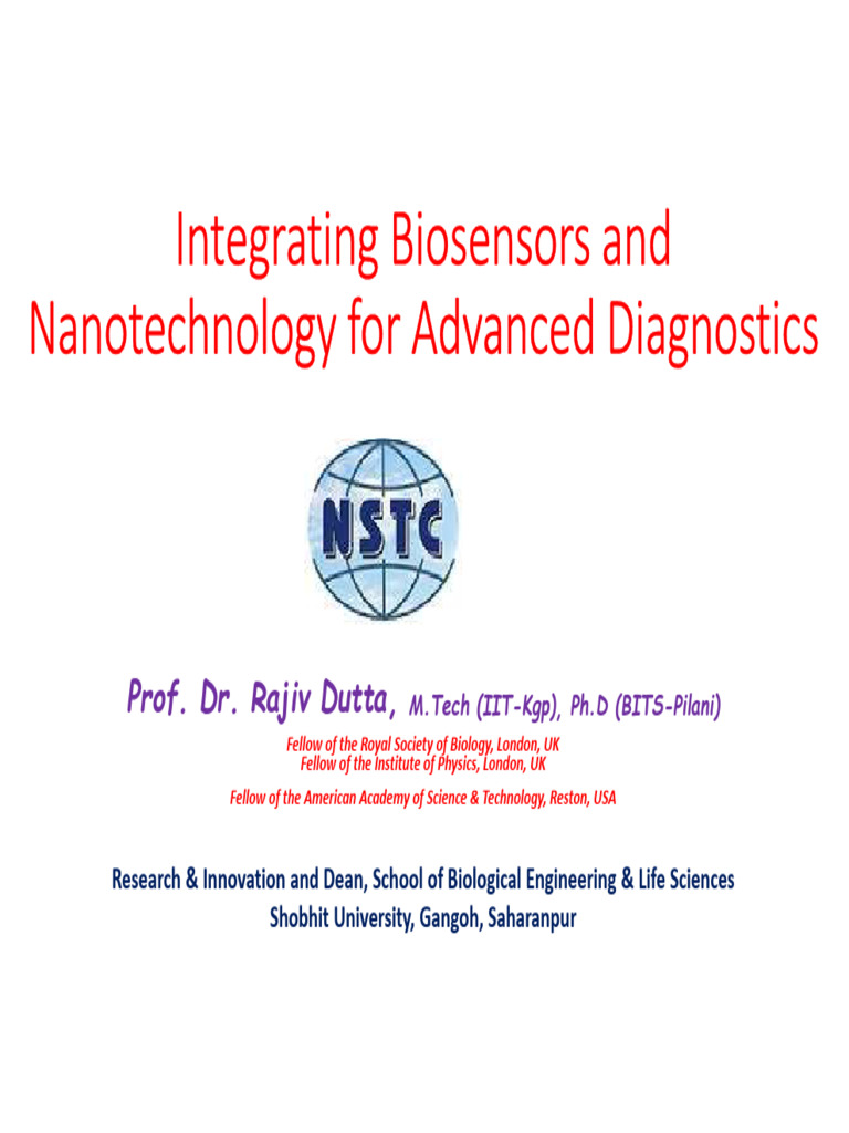 Introduction To Biosensor Pdf Biosensor Nanotechnology