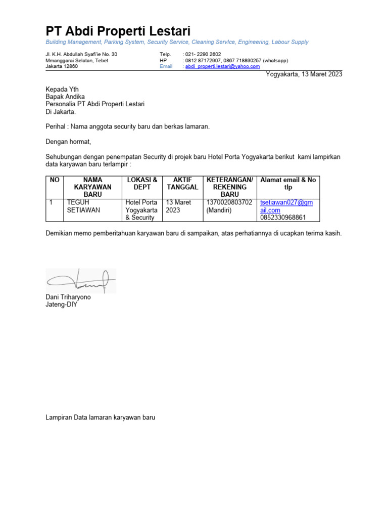 CV Teguh Setiawan | PDF