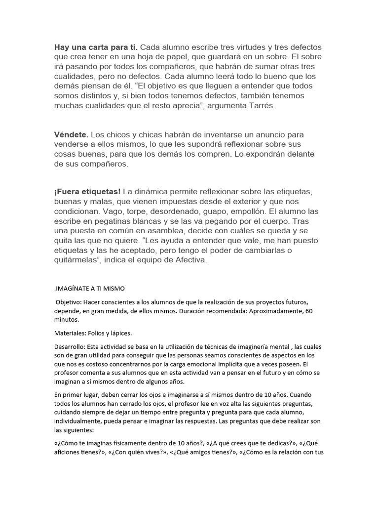 Hay Una Carta Para Ti | PDF | Autoestima | Sicología