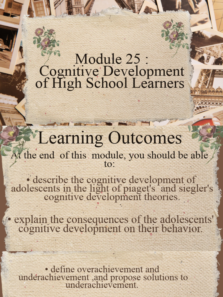 Module 25 - Cognitive Development of High School Learners | PDF ...