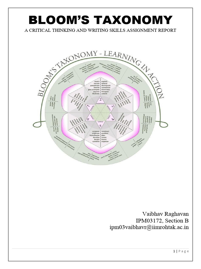 Bloom's Taxonomy | PDF | Learning | Perception