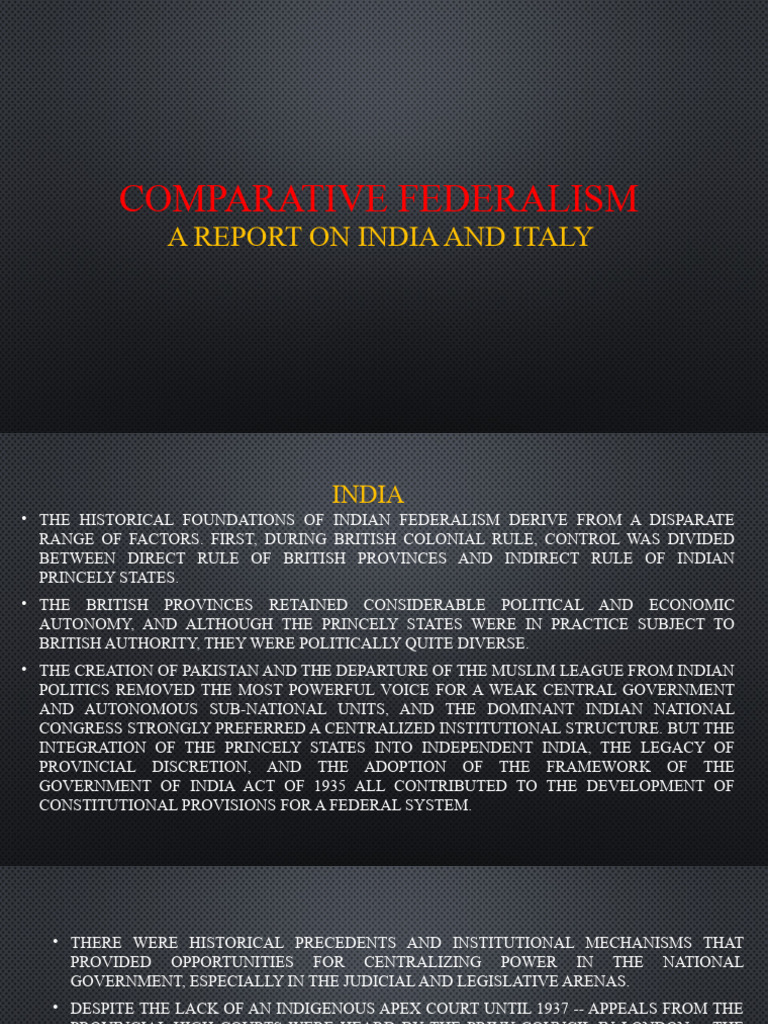 Federalism India and Italy | PDF | Supreme Courts | Judiciaries