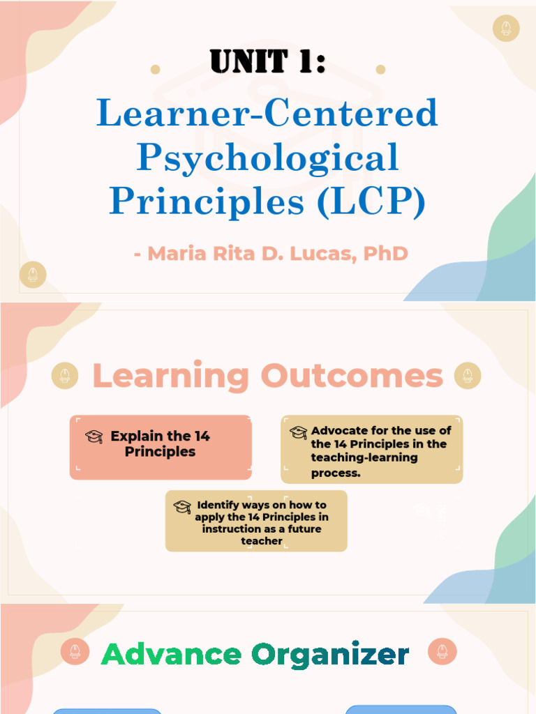 Learner Centered Psychological Principles (Reporting) | PDF | Learning ...