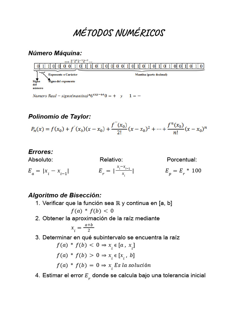 Formulario Métodos | PDF | Ecuaciones | Regresión lineal