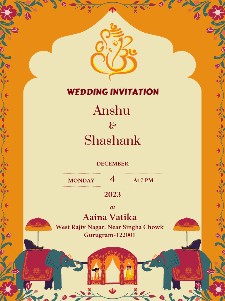 Anshu Wedding Card | PDF