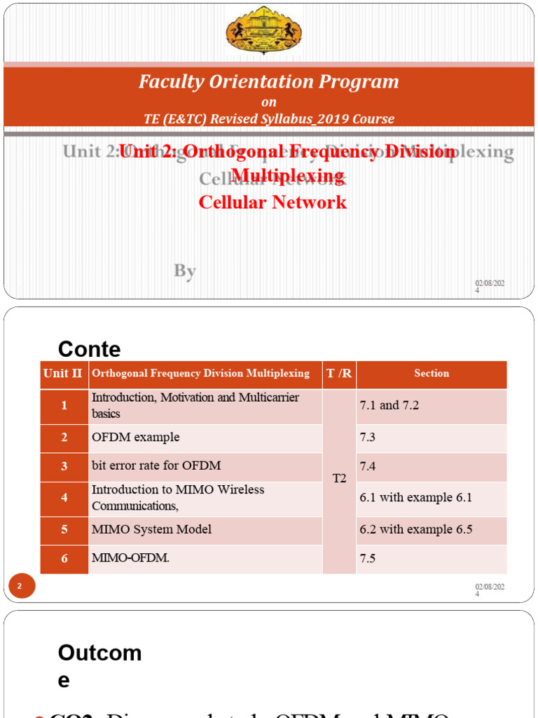 Unit 2 - Orthogonal Frequency Division Multiplexing | PDF | Orthogonal Frequency Division ...