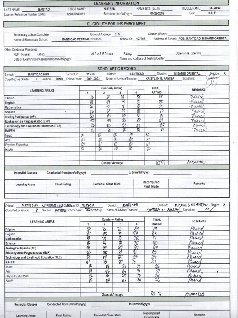Bantao, Nursen | PDF