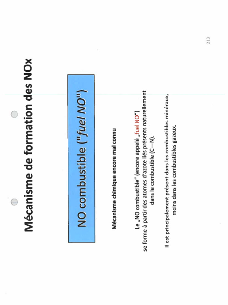 Mecanisme de Formation Des NOx | PDF