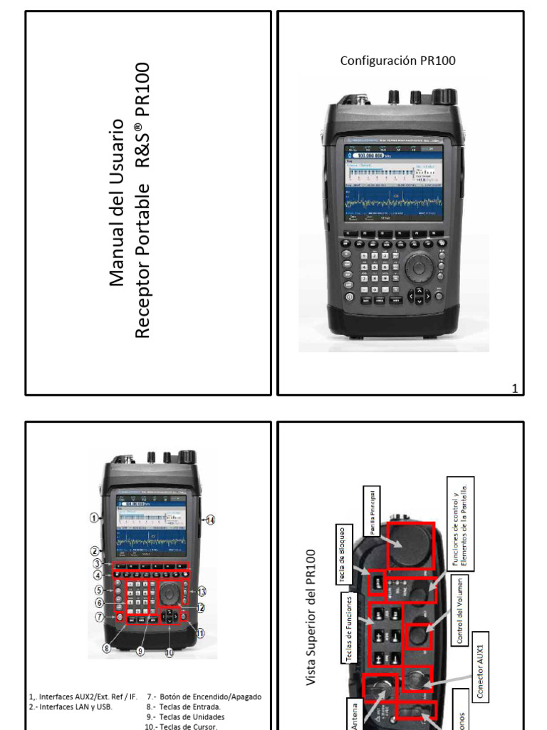 Manual Resumido Pr100 | PDF | Sistema de Posicionamiento Global | Espectro