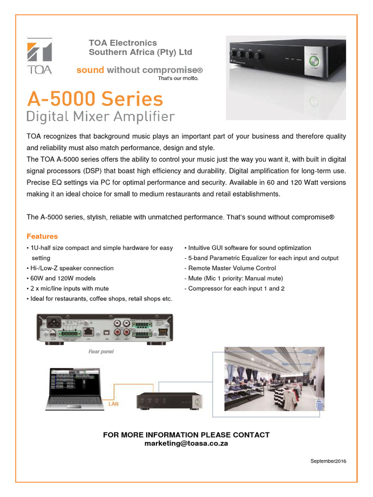 TOA Promo A-5000 Series PDF 250916 | PDF