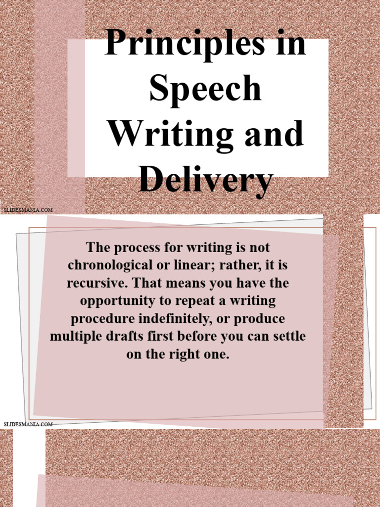 Principles in Speech Writing and Delivery | PDF | Attitude (Psychology ...
