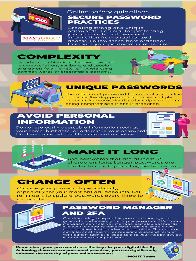 Strong Password Educational Infographic | PDF