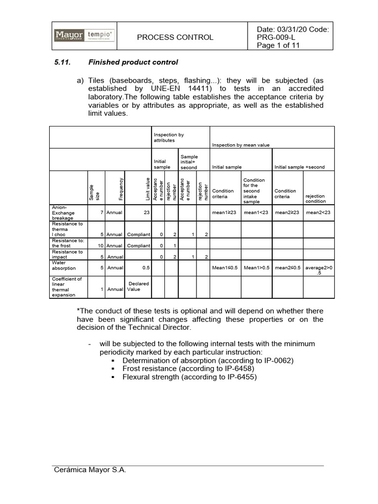 04 93453 - Quality Control Plan PDF | PDF | Physical Sciences