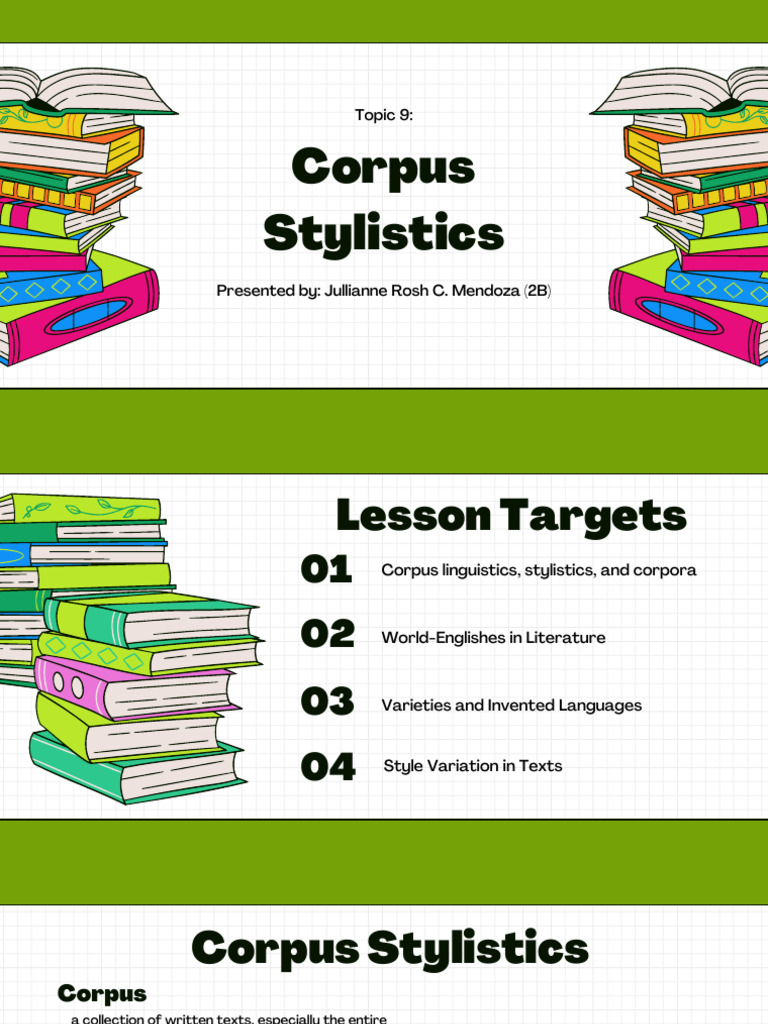 Topic 9 Corpus Stylistics | PDF | Linguistics | Communication