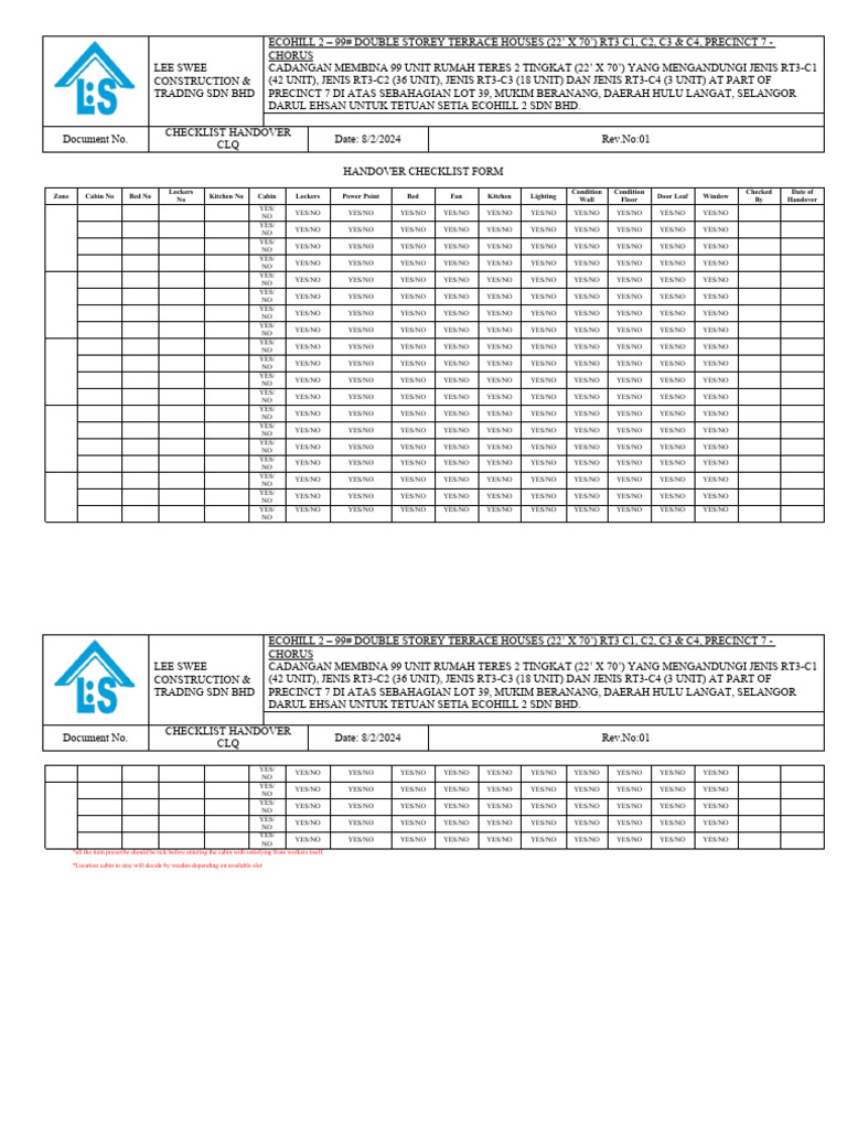 Handover Forms | PDF