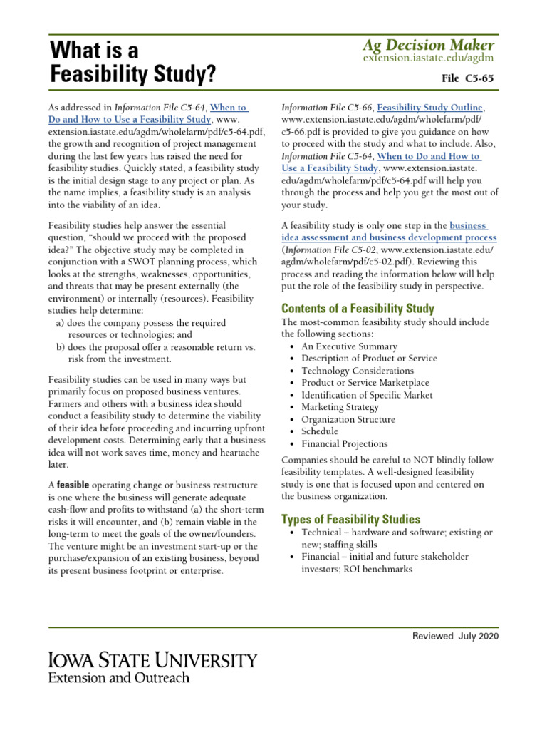 What Is Feasibility Study | PDF | Feasibility Study | Business Economics