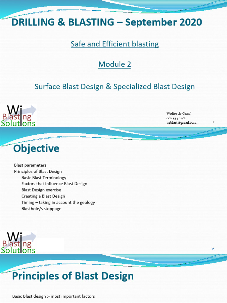 Surface & Specialized Blast Design | PDF | Strength Of Materials ...