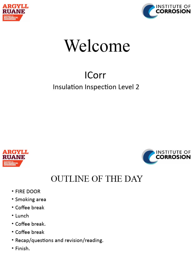 ICorr Insulation Inspector Level 2 Course | PDF | Thermal Insulation ...