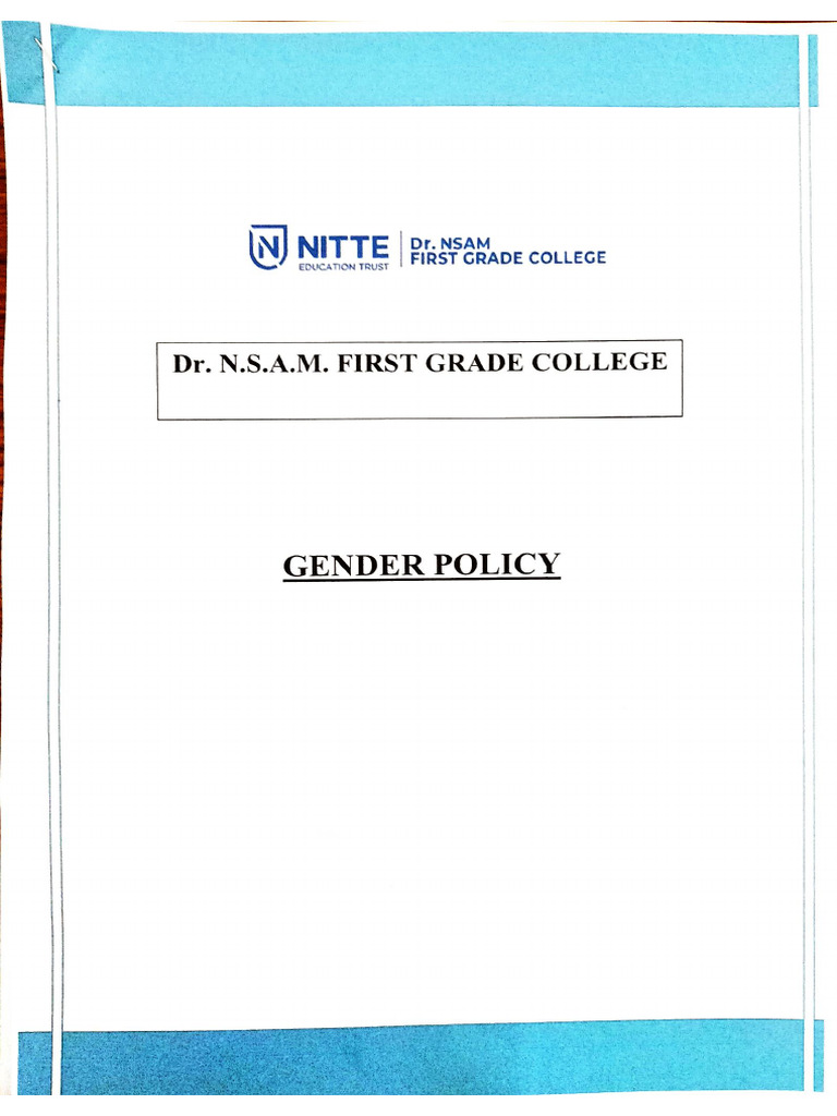 Gender Policy | PDF