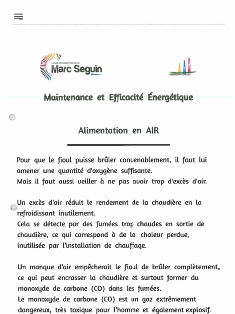 Alimentation en Air | PDF