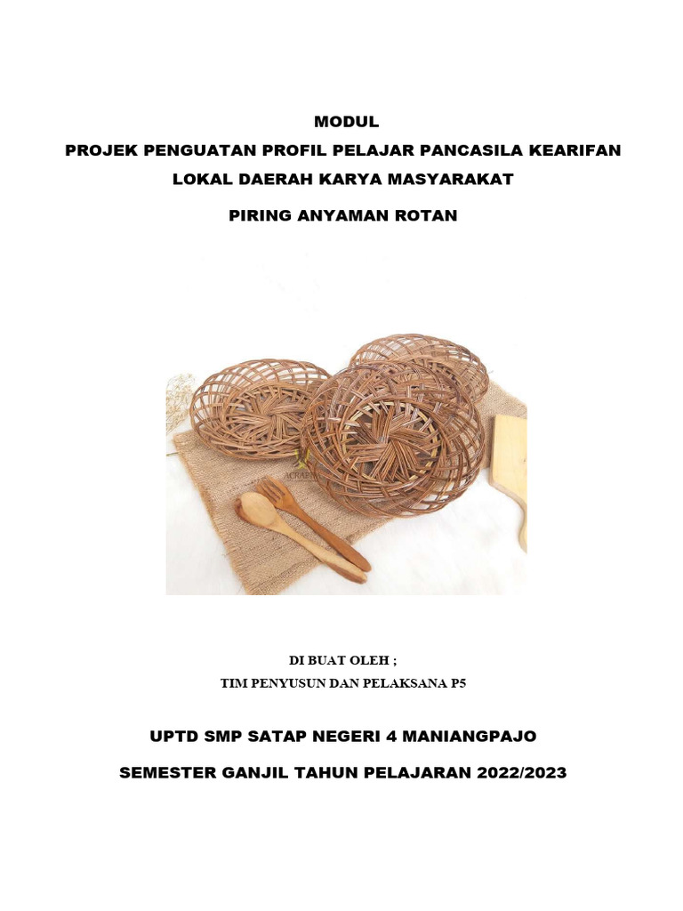 P5 Piring Anyaman Rotan | PDF