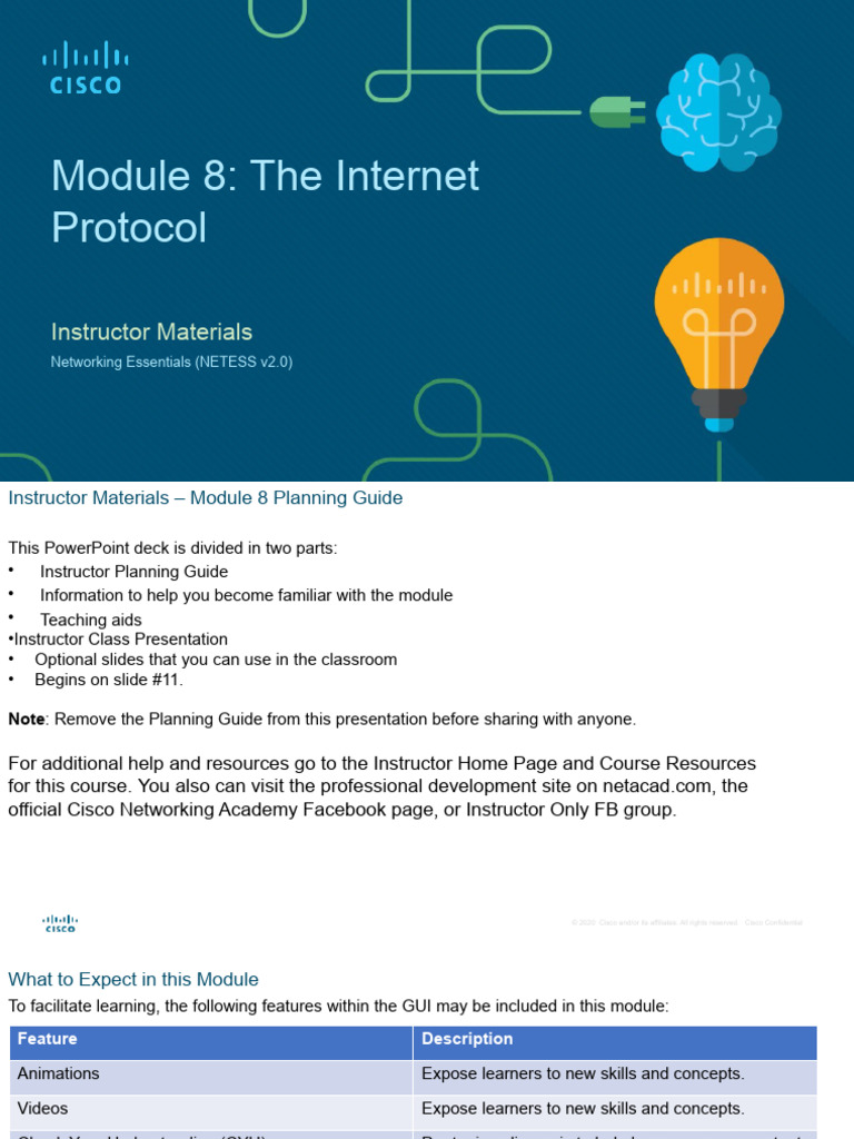 Networking Essentials 2.0 Module8 | PDF | Ip Address | Multicast