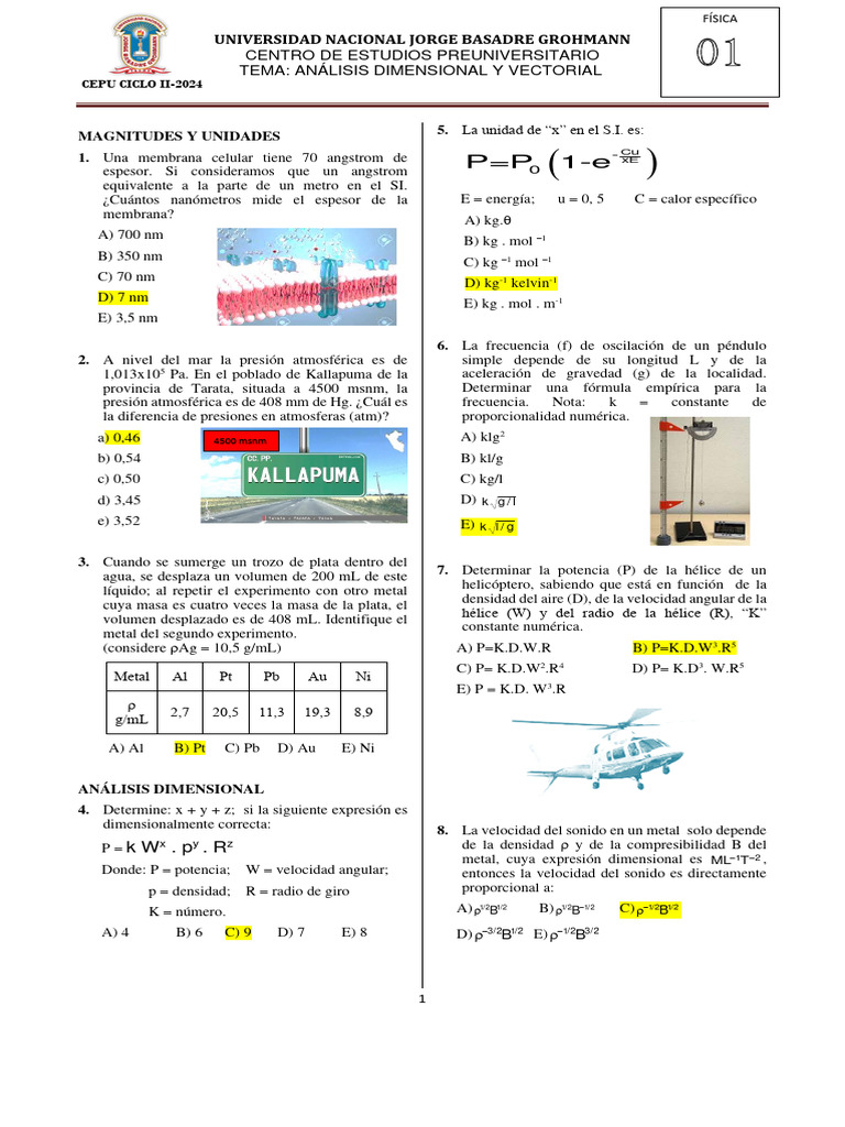 Practica 01 Fisica | PDF | Vector Euclidiano | Mecanica clasica
