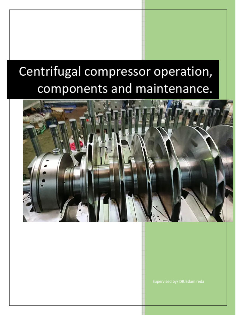 centrifugal compressor report | PDF | Bearing (Mechanical) | Gases