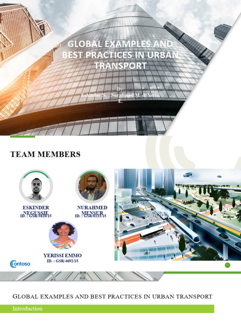 Group - 3 - GLOBAL EXAMPLES AND BEST PRACTICES IN URBAN TRANSPORT | PDF ...