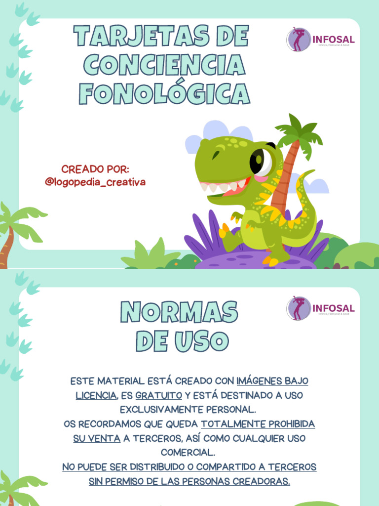 Tarjetas de Conciencia Fonolofica | Descargar gratis PDF | Palabra ...