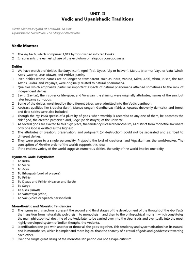 UNIT II Part-1 Notes | PDF | Deities | Hindu Deities UNIT II Part-1 Notes | PDF | Deities | Hindu Deities