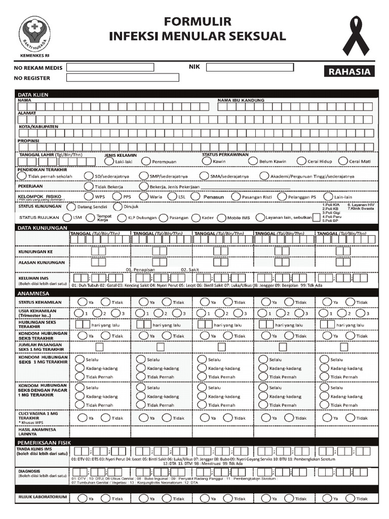 06 - Formulir IMS Infeksi Menular Seksual | PDF