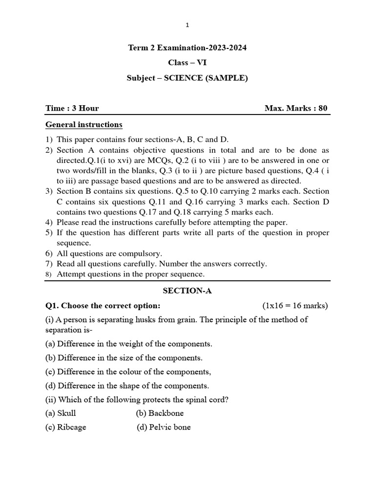 Sample Final Term 6 Science | PDF | Atmosphere Of Earth | Photosynthesis