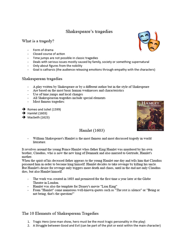 Dokument (3) Shakespeares Tragedies | PDF | Hamlet | Tragedy