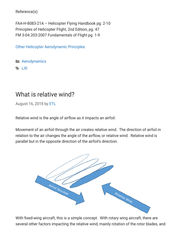 Relative Wind - Helicopter Study Guide | PDF | Helicopter | Helicopter Rotor