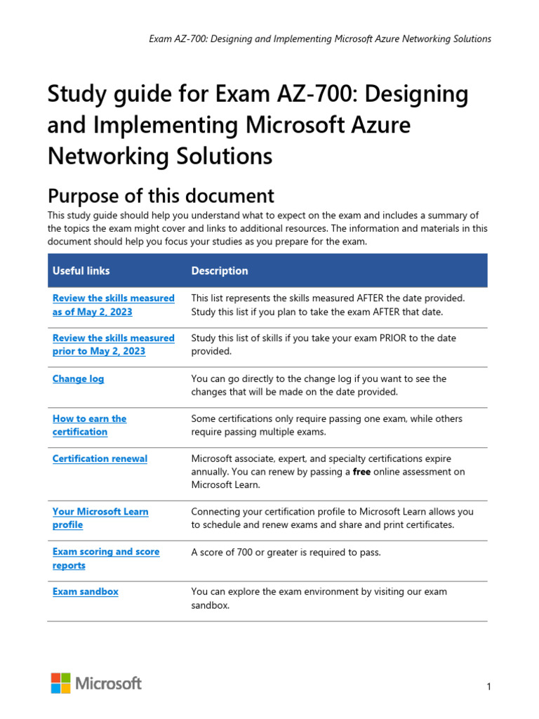 AZ-700 StudyGuide ENU FY23Q3 v2 | PDF | Computer Network | Microsoft Azure