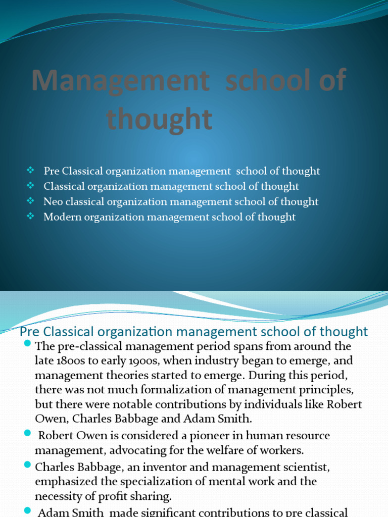 Management School of Thought | PDF | System | Motivation