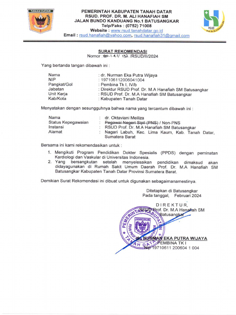 Surat Keterangan PPDS | PDF