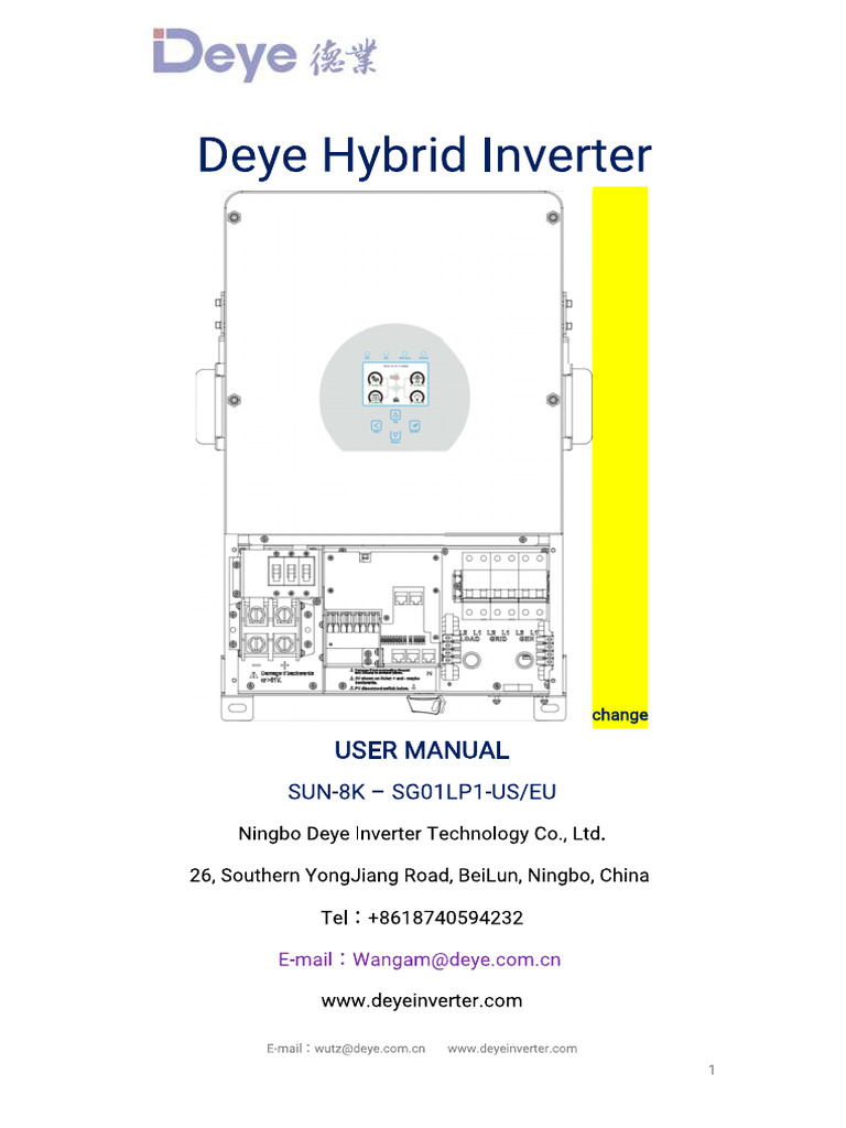 Deye Hybrid Inverter Installation Guide | PDF