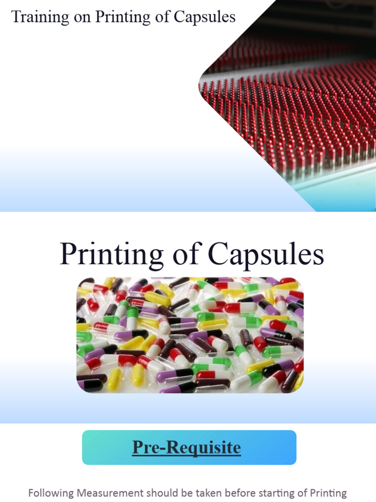 Training on Printing of capsules | PDF | Printing