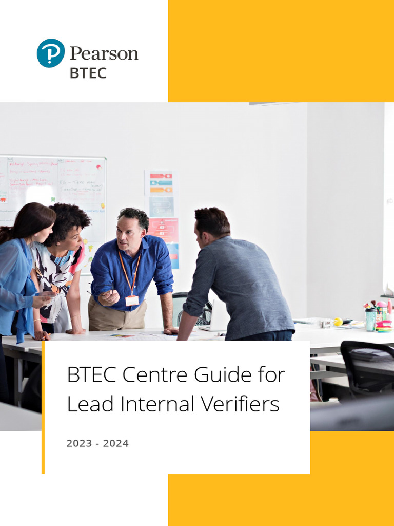 Btec Centre Guide For The Lead Internal Verifier | PDF | Authentication | Standardization
