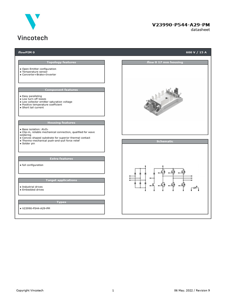 Power Module Datasheet | PDF | Bipolar Junction Transistor | Diode